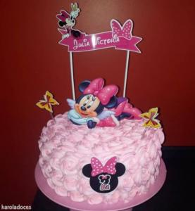 Bolo da Minnie Rosa: 65 Ideias Maravilhosas + Passo a Passo Para Fazer ...