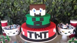 Bolo Fake Minecraft: Modelos, Fotos e Passo a Passo Fácil!