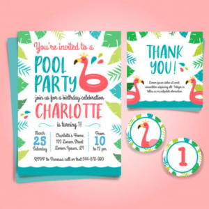 Convite Pool Party – 45 Ideias de Convites Lindos p/ Se Inspirar!