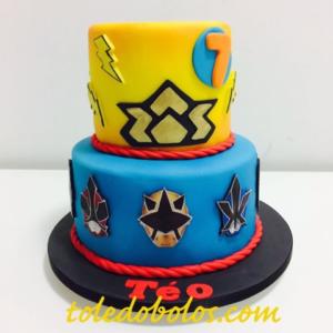Bolo Power Rangers – 60 Inspirações incríveis + Dicas para sua festa!