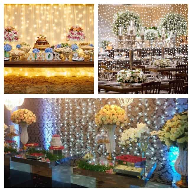 Decoração com cortina de LED: +75 ideias para festas!【2020】